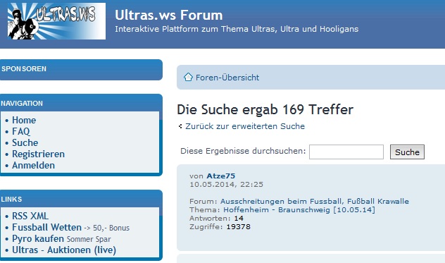 Ultras.ws - wie gehts weiter? - Ostfussball.com